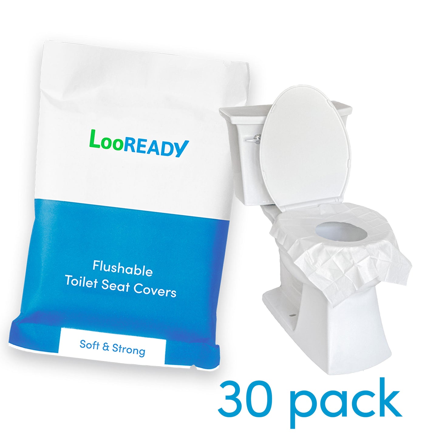 LooREADY Toilet Seat Covers - 100% Flushable & Hygienic